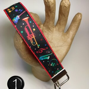 Music Piano Band Keychain Wristlet Key Fob or Full Length - Etsy