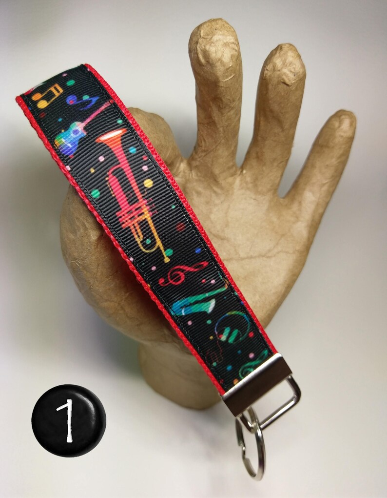 Music Piano Band Keychain Wristlet Key Fob or Full Length - Etsy