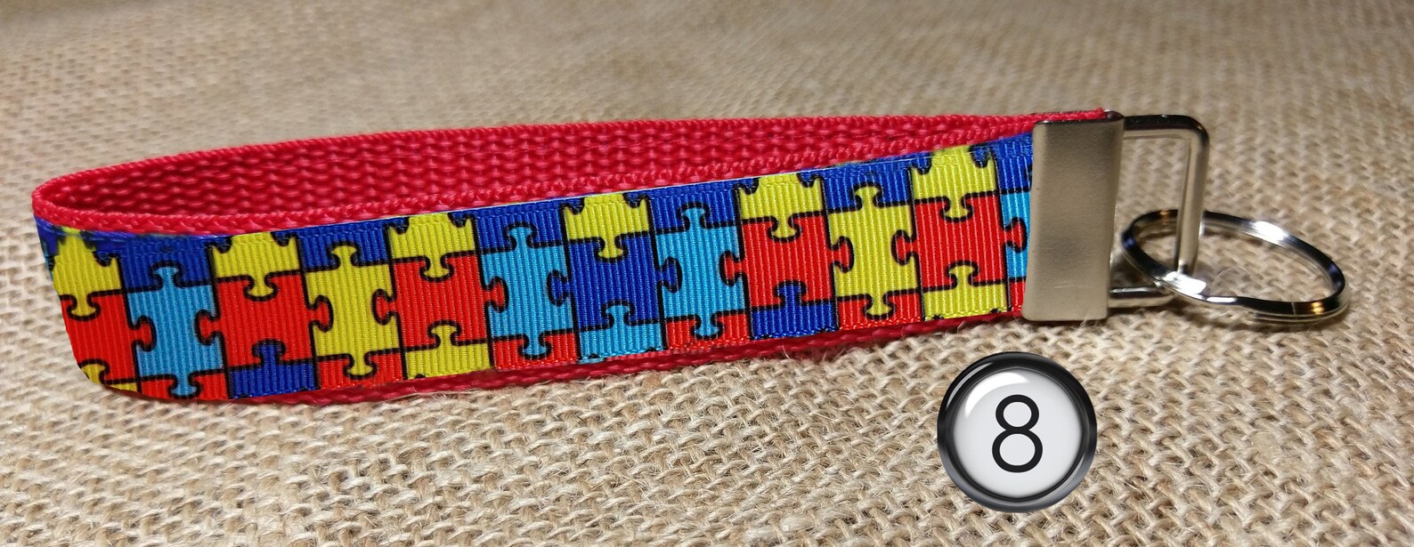 SCHOOL Autism Teacher Librarian Keychain Wristlet Key Fob or | Etsy