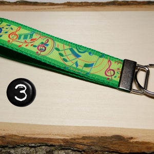 Music Piano Band Keychain Wristlet Key Fob or Full Length - Etsy