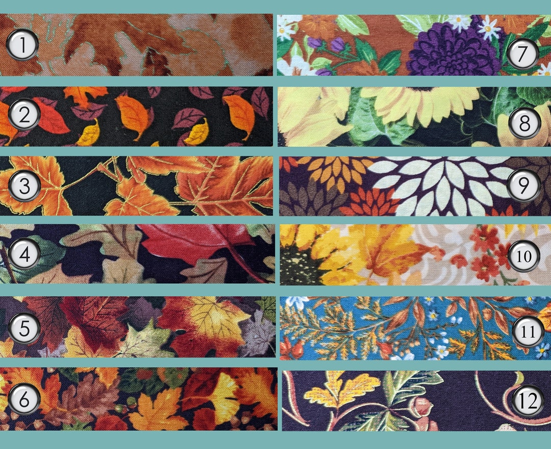 Fall, Autumn, Leaves. Fabric Lanyard. Optional ID Holder. Optional ...