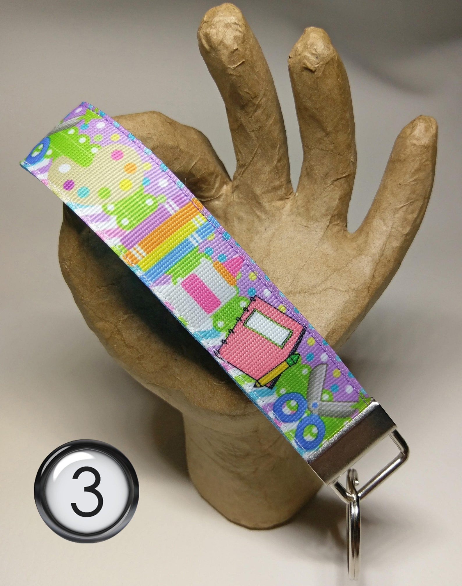 SCHOOL Autism Teacher Librarian Keychain Wristlet Key Fob or - Etsy