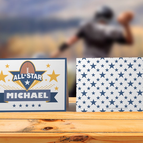 Football Place Cards - Etsy