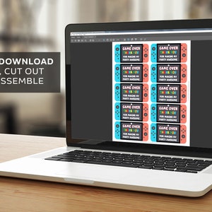 Video Game Party Favor Tag. Gamer Party. Video Game Party. Printable ...