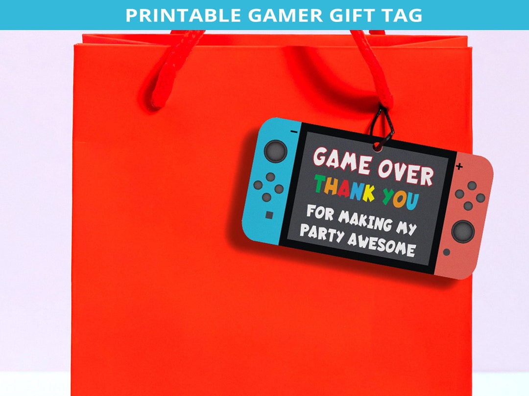 Video Game Party Favor Tag. Gamer Party. Video Game Party. Printable ...