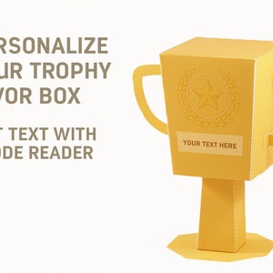 Trophy Favor Box. Sports Theme Favor Box. Prize Favor Box. - Printable ...