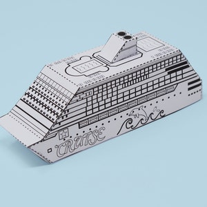 Ships and Boats Paper Toys. Printable Activity Sheets. Paper Craft Kit ...