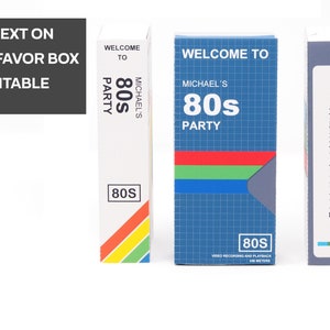 80s Party Favor Box. 80s Party Decorations. 1980s Party Props. Video ...