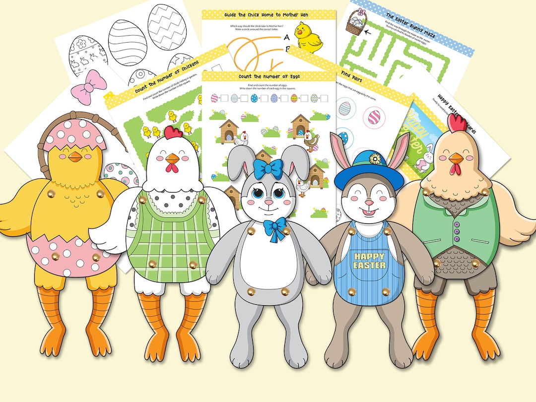 Easter Activity Kit. Easter Party Activity. Easter Coloring Pages for ...