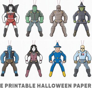 Fun Halloween Party Activity. Halloween Monsters. Paper Puppets ...