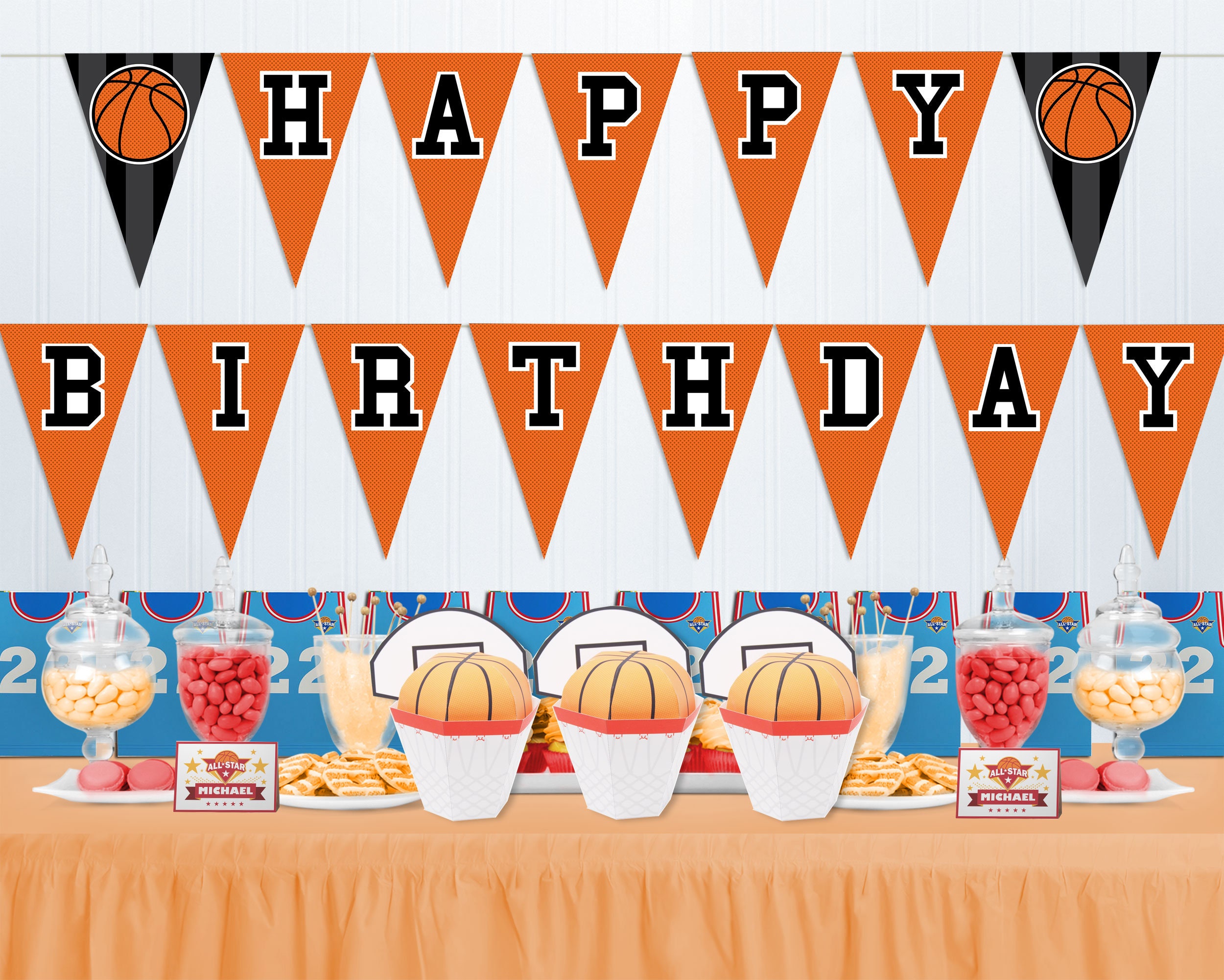 Basketball Theme Party Decorations. Basketball Party Favor | Etsy