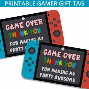 Video Game Party Favor Tag. Gamer Party. Video Game Party. Printable ...