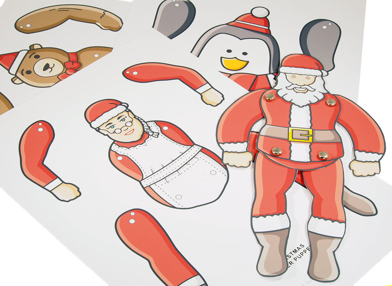 25 Fun Christmas Paper Puppets Christmas Decorations - Etsy Sweden