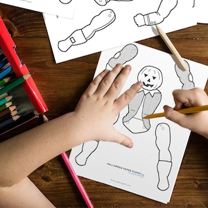 Fun Halloween Party Activity. Halloween Monsters. Paper Puppets ...