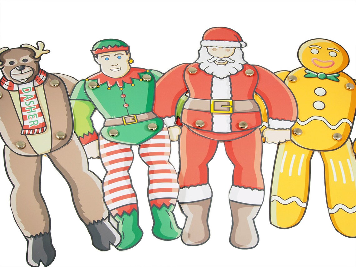 25 Fun Christmas Paper Puppets Christmas Decorations - Etsy Sweden