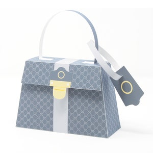 Fashion Party. 5 Fashion Handbag Favor Boxes. Printable Party Favor Box ...