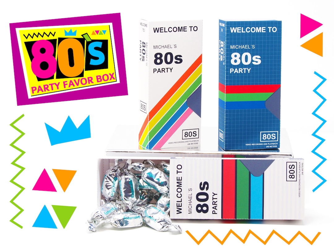 80s Party Favor Box. 80s Party Decorations. 1980s Party Props. Video ...