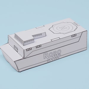 Ships and Boats Paper Toys. Printable Activity Sheets. Paper Craft Kit ...