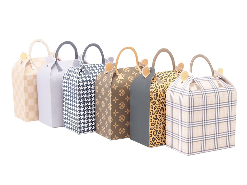 Fashion Party. 8 X Fashion Handbag Favor Boxes. Printable Party Favor ...