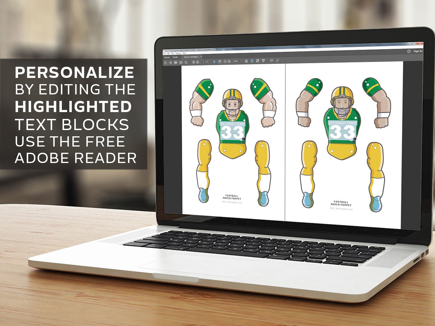 Football Themed Party Activity. Sports Themed Paper Puppets. - Etsy Sweden