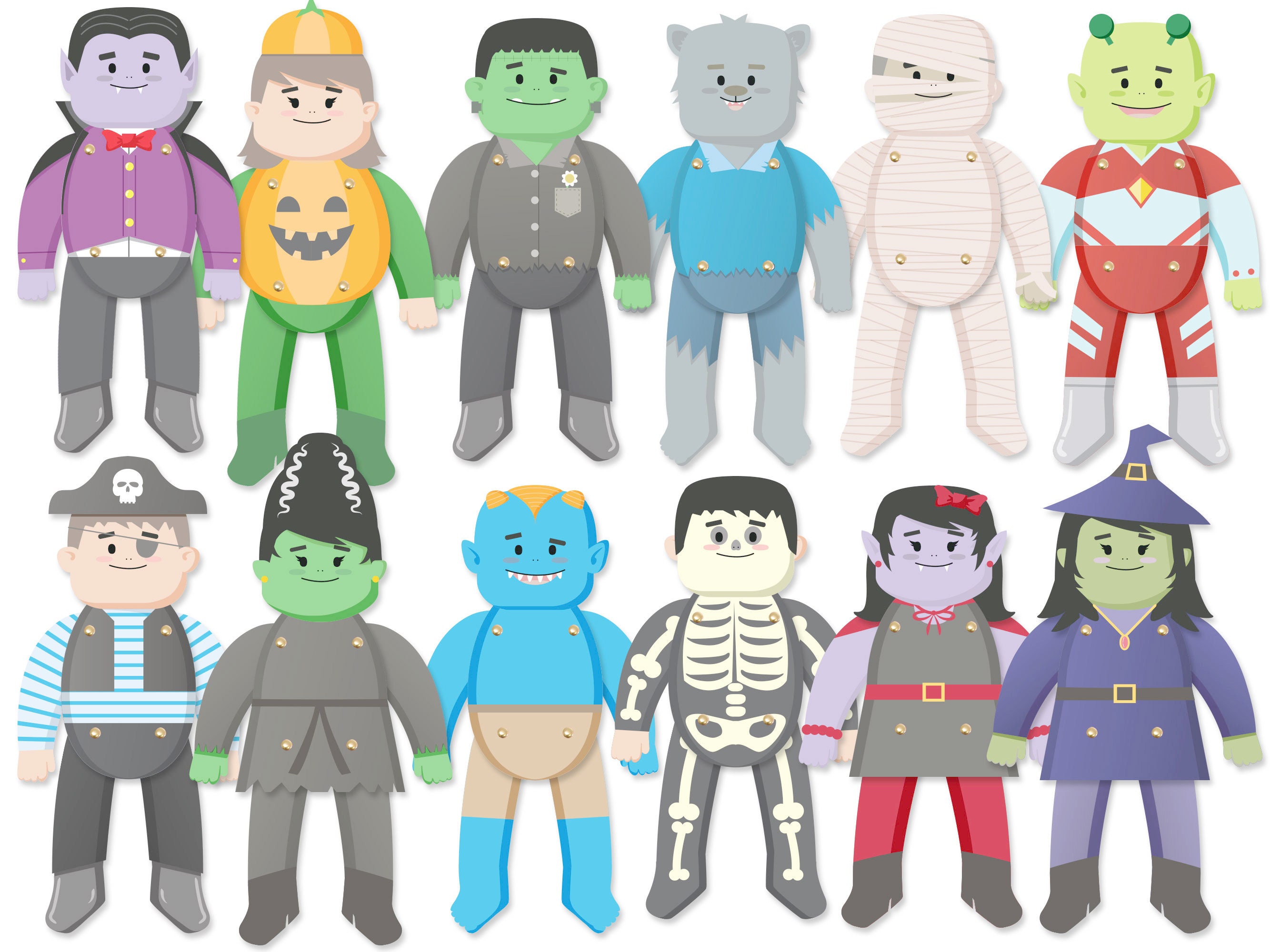 Halloween Printables. Paper Puppets. Halloween Craft. Cute - Etsy Sweden