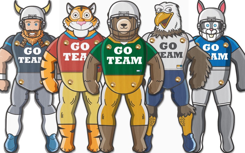 Football Themed Party Activity. Sports Themed Paper Puppets. - Etsy Sweden