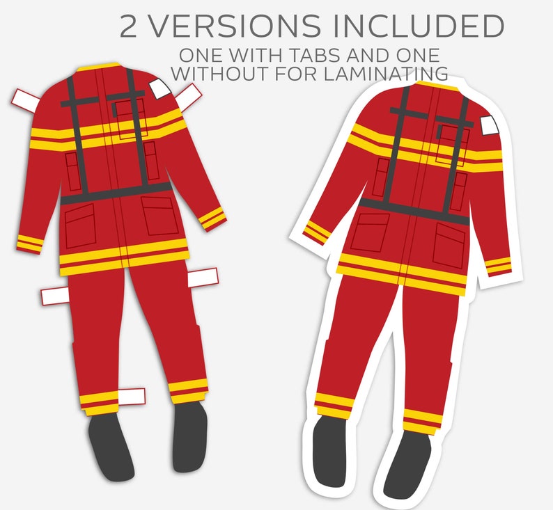 Paper Dolls Kit Occupations. Printable Activity Craft Girls & Boys ...