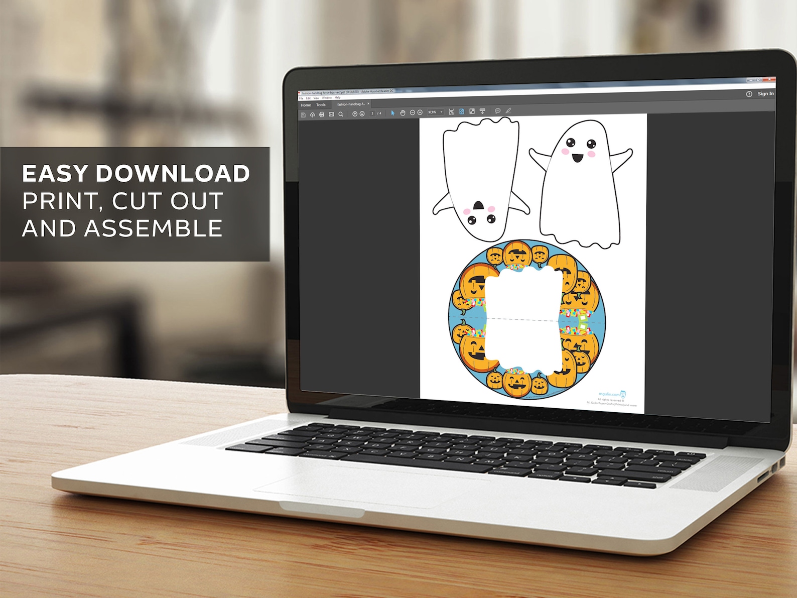 Halloween Ghost. Papercraft. Printable PDF. DIY Template - Etsy