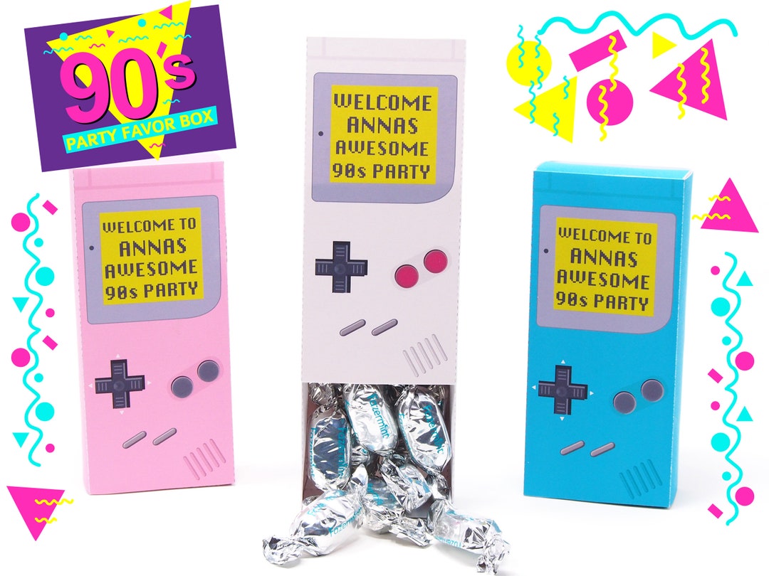 90s Party Favor Box. 90s Party Decorations. 1990s Party Props. Retro ...
