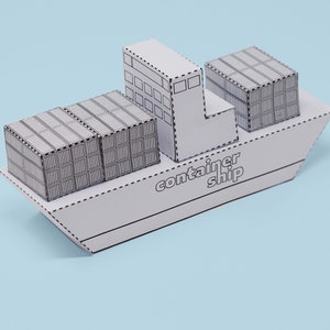 Ships and Boats Paper Toys. Printable Activity Sheets. Paper Craft Kit ...