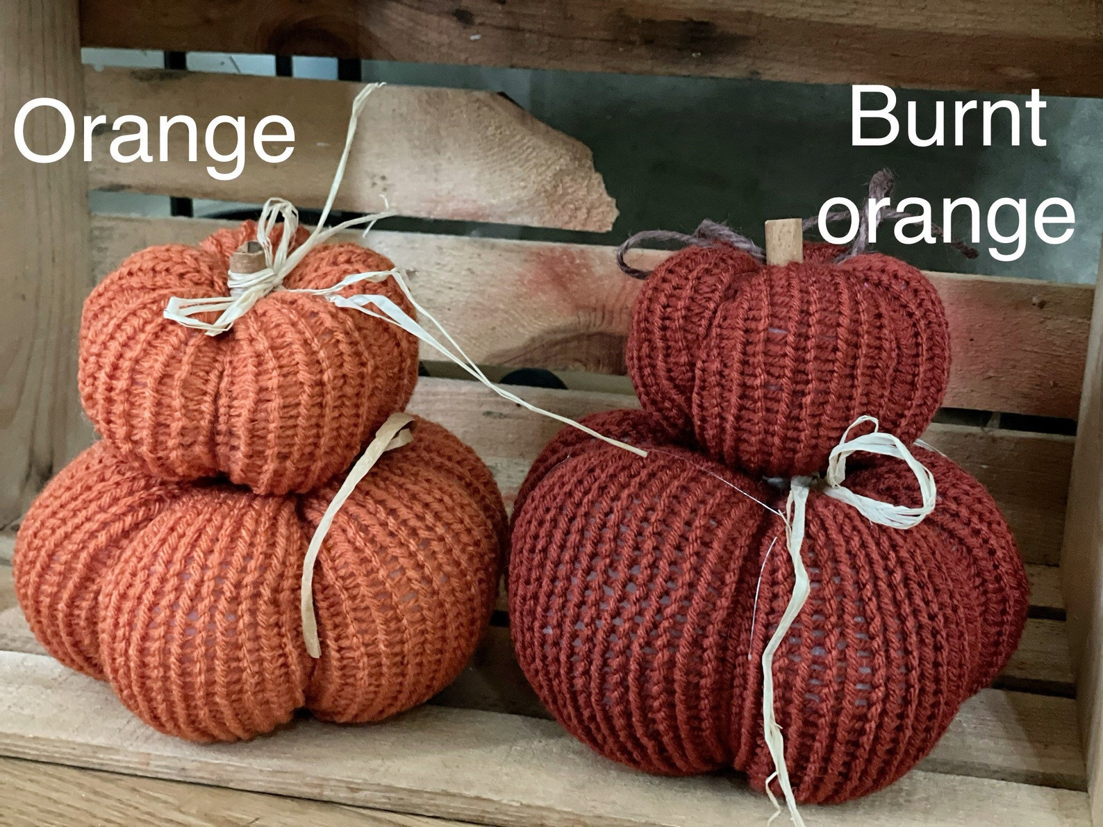 Knit Pumpkins/ Fall Decor/ Autumn Display/ Thanksgiving | Etsy