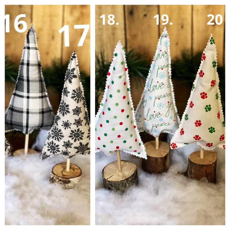 Rustic Plaid Trees / Christmas Decor / Plaid Holiday Decor / | Etsy