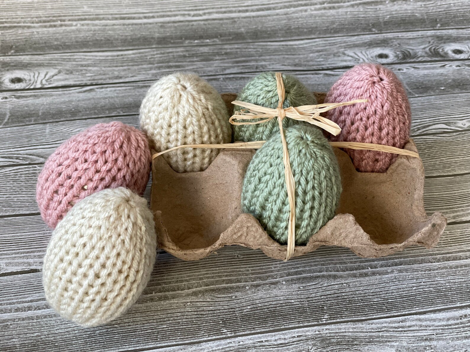 Set of 6 Knit Easter Eggs / Home Decor / Easter Decor/ Easter - Etsy