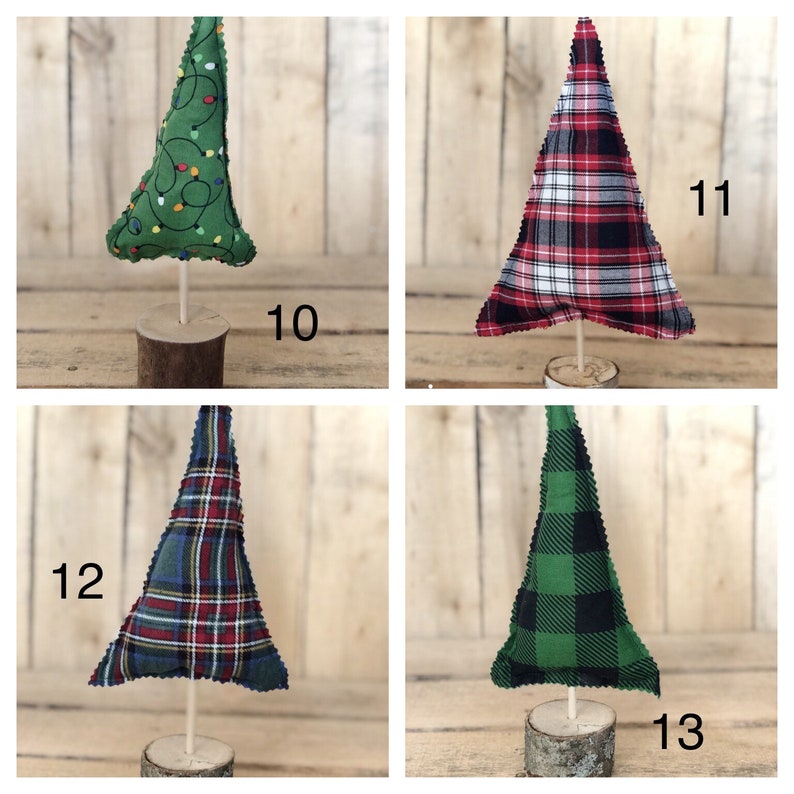 Rustic Plaid Trees / Christmas Decor / Plaid Holiday Decor / | Etsy