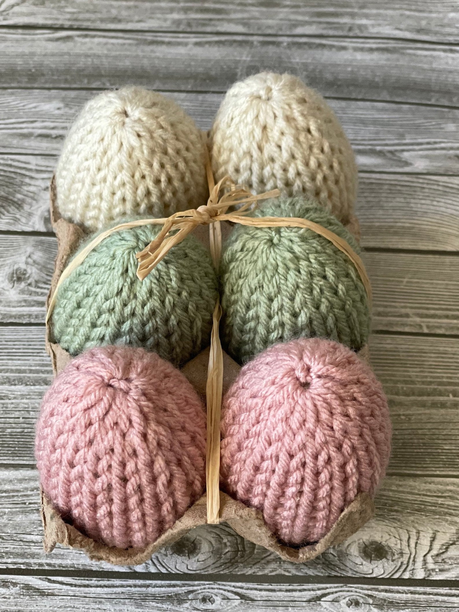 Set of 6 Knit Easter Eggs / Home Decor / Easter Decor/ Easter Egg ...