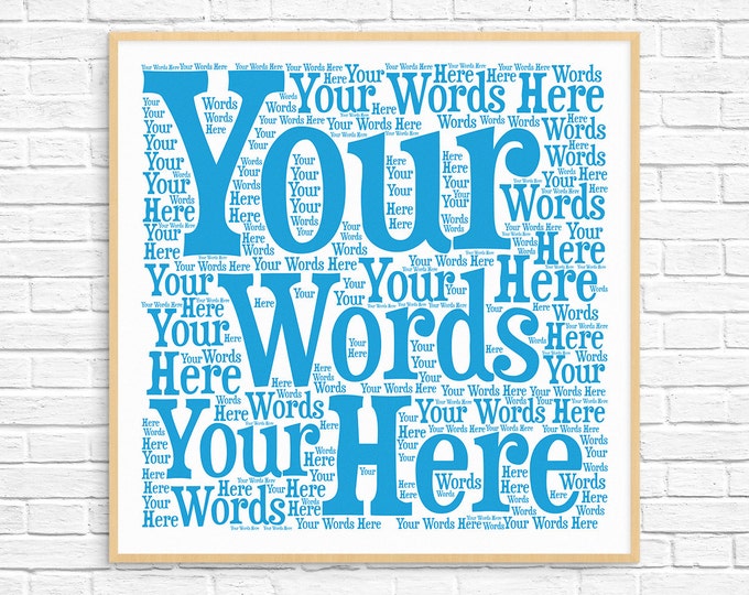 PERSONALIZED WORD ART ~ Printable Art ~ Unique Gift Idea ~ Custom Word ...