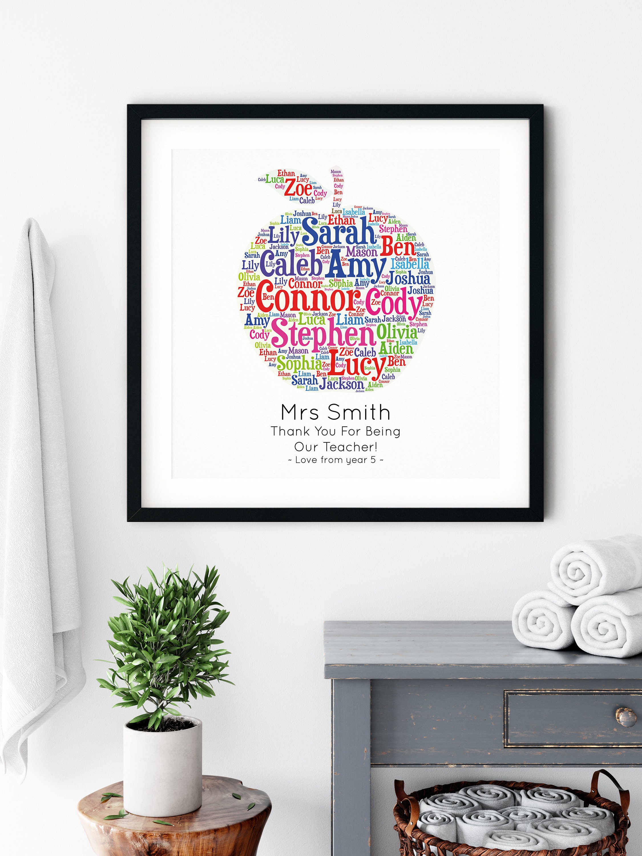 Personalized TEACHER GIFT Printable Art Gift for Teacher - Etsy