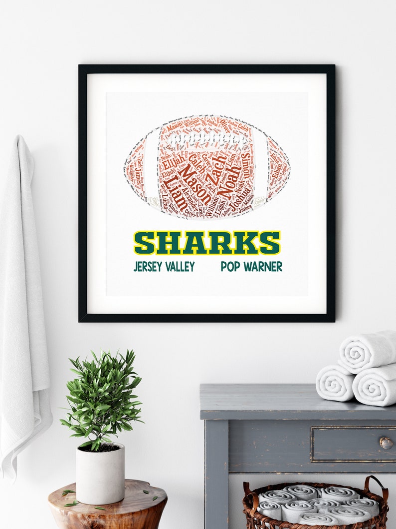 FOOTBALL COACH GIFT ~ Printable Art ~ Unique Gift Idea ~ Boys Football ...