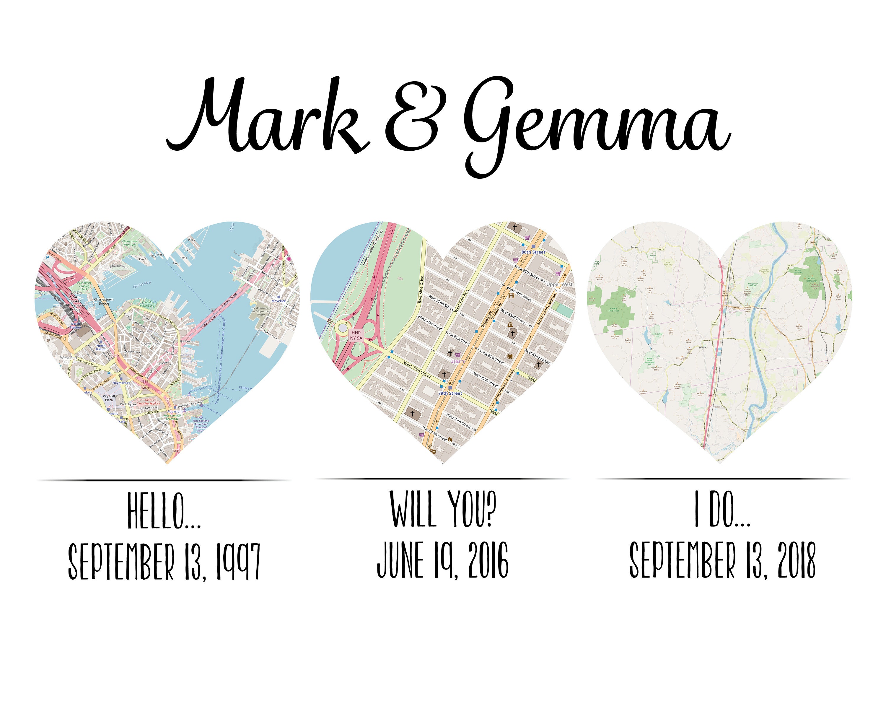 Map Engagement Gift Unique Engagement Gift Engagement Map | Etsy