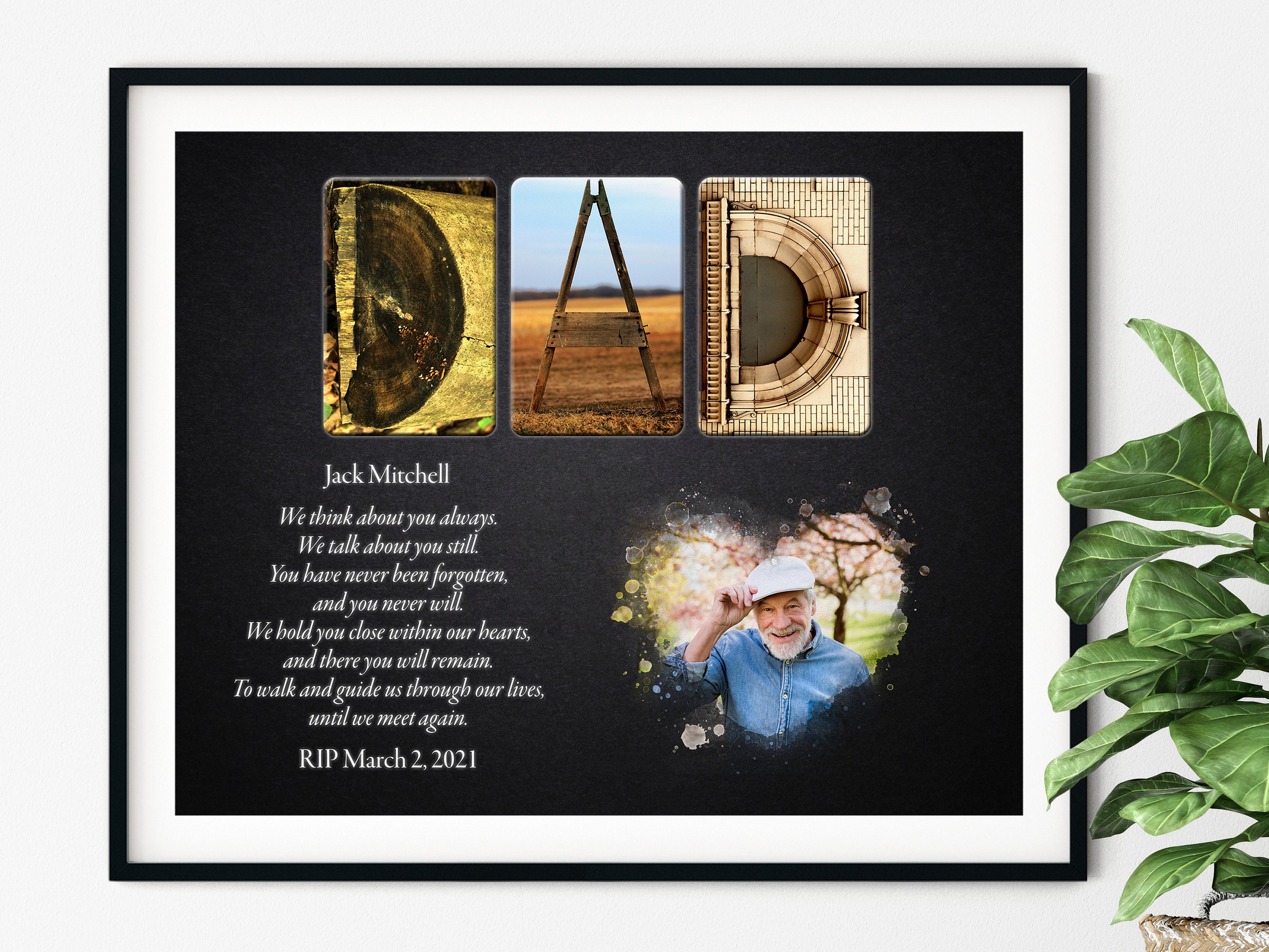 MEMORIAL GIFT DAD Memorial Gift for Dad, Memorial in Memory of Dad ...