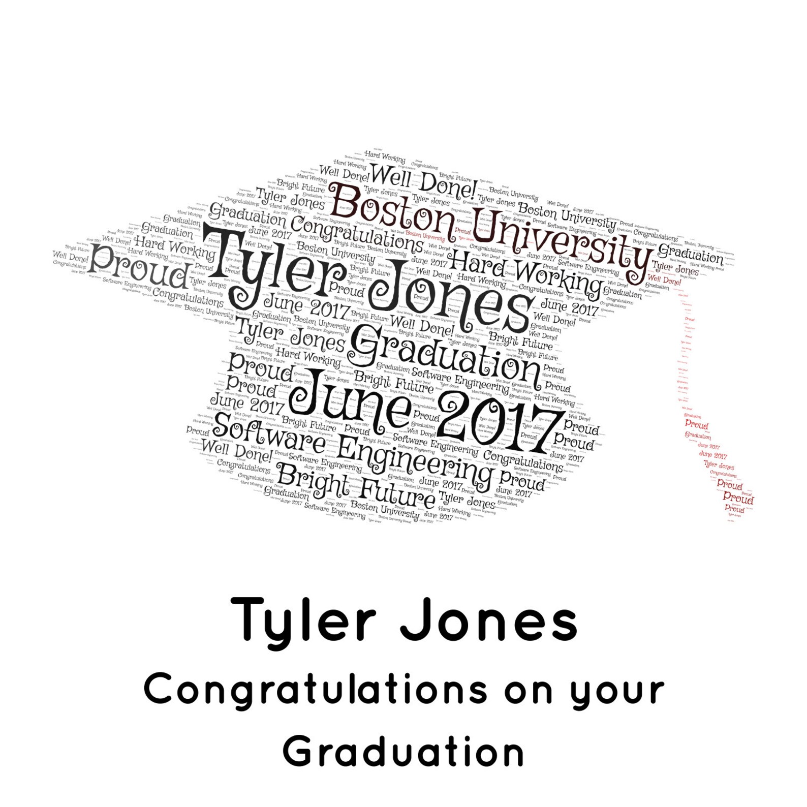 Personalized GRADUATION Word Art Print ~ Digital Print ~ Graduation ...