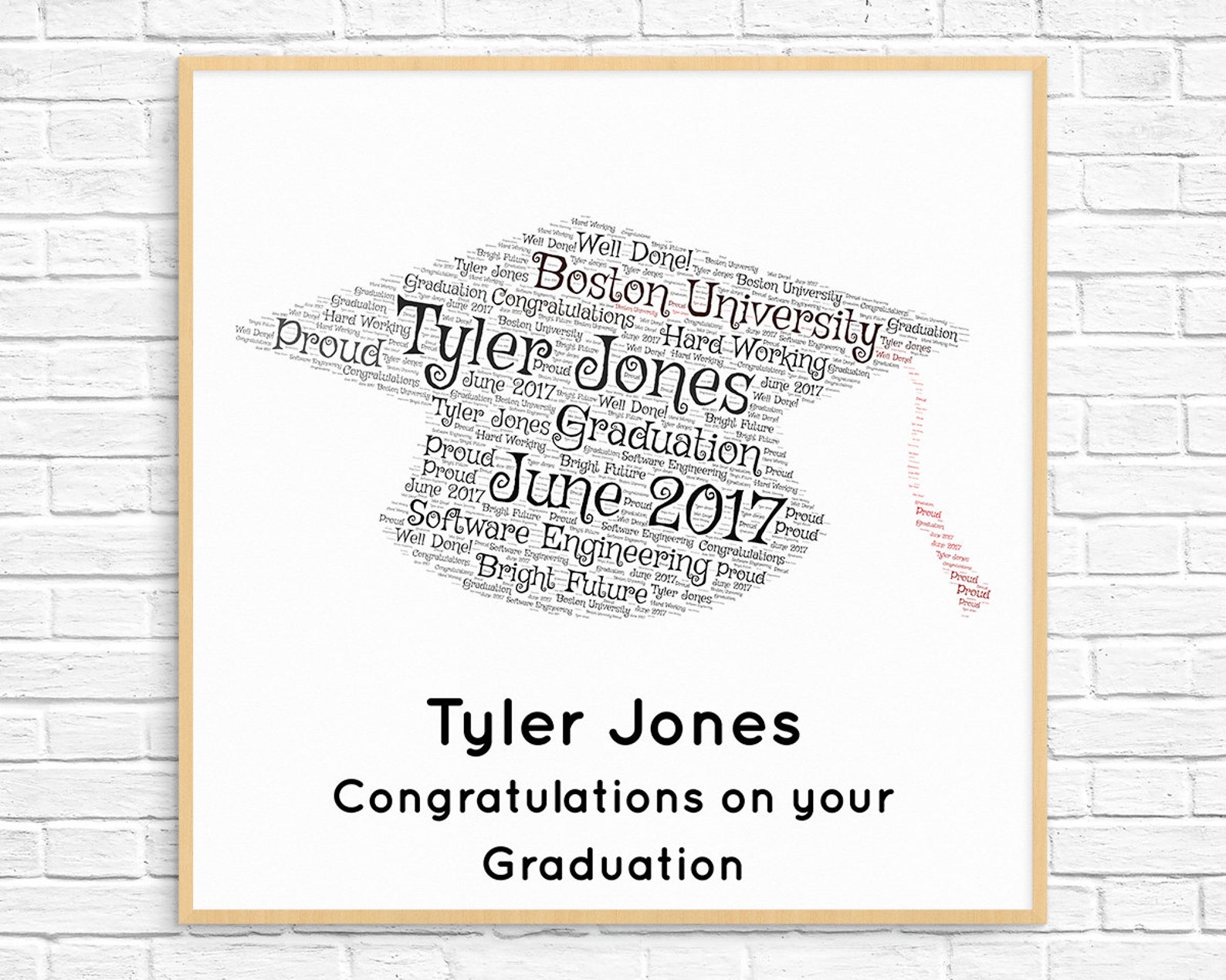 Personalized GRADUATION Word Art Print Digital Print - Etsy