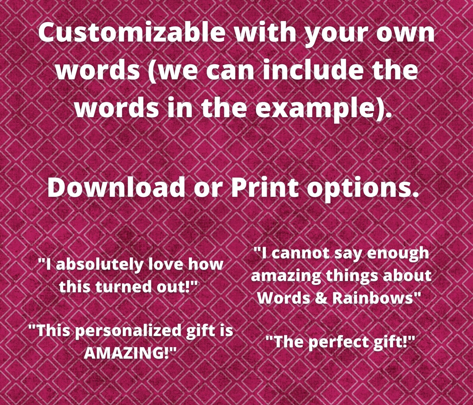 PERSONALIZED 50TH ANNIVERSARY Gift Word Art Printable Art Unique ...