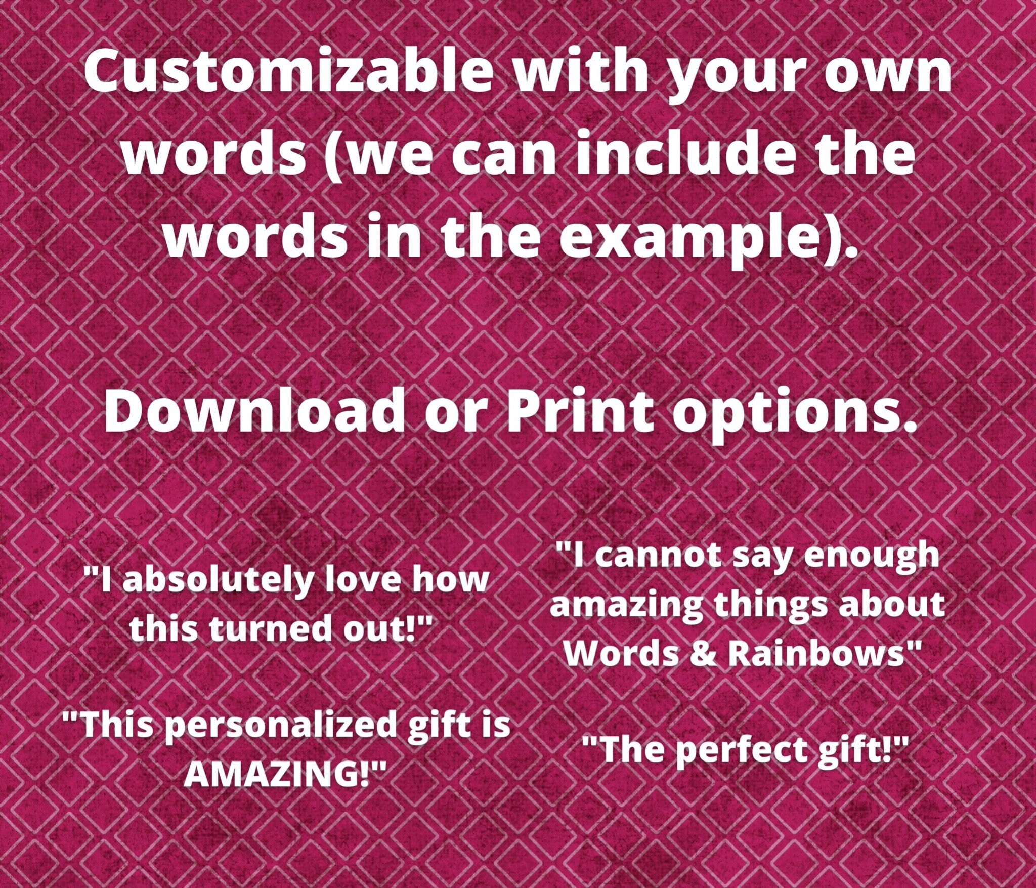 PERSONALIZED 50TH ANNIVERSARY Gift ~ Word Art ~ Printable Art ~ Unique ...