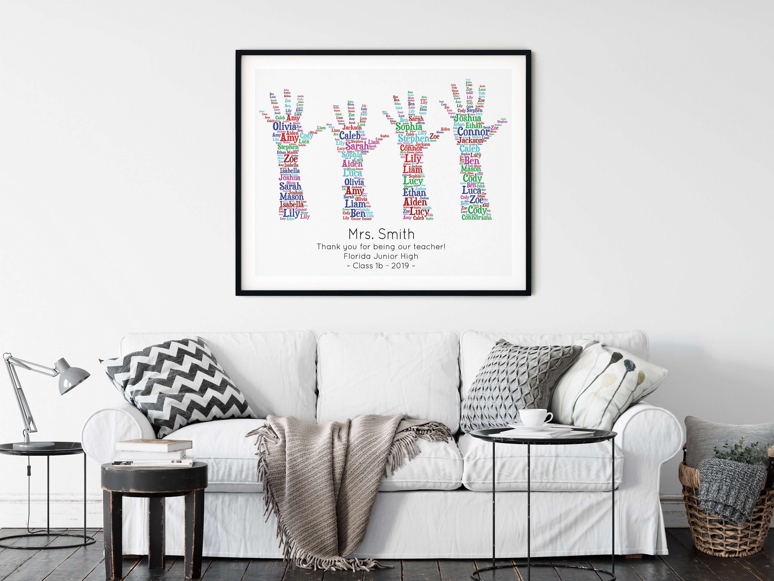 CHRISTMAS TEACHER GIFT - Printable Art ~ Gift for Teacher ~ Word Art ...