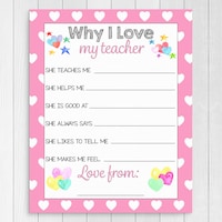 Teacher Appreciation Template, Printable Teacher Appreciation Gift ...