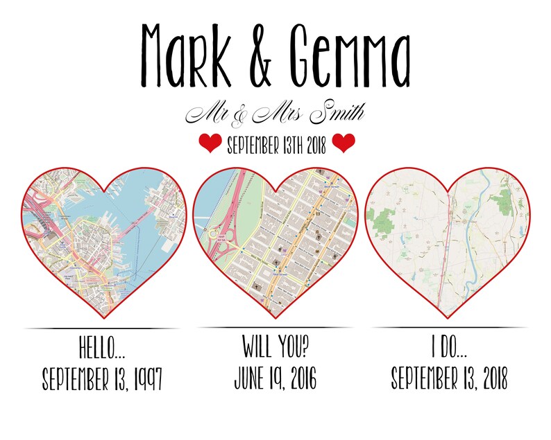 Map Engagement Gift, Unique Engagement Gift, Engagement Map, Map Gift ...