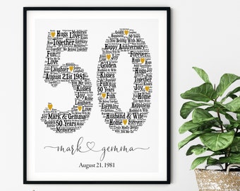 50th Anniversary Art | Etsy