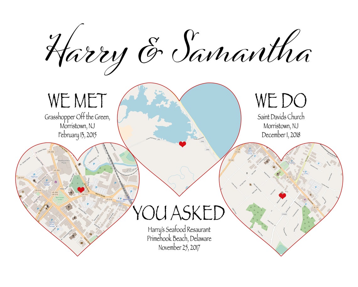 Personalized ENGAGEMENT GIFT, Unique Engagement Gift, Met Engaged ...