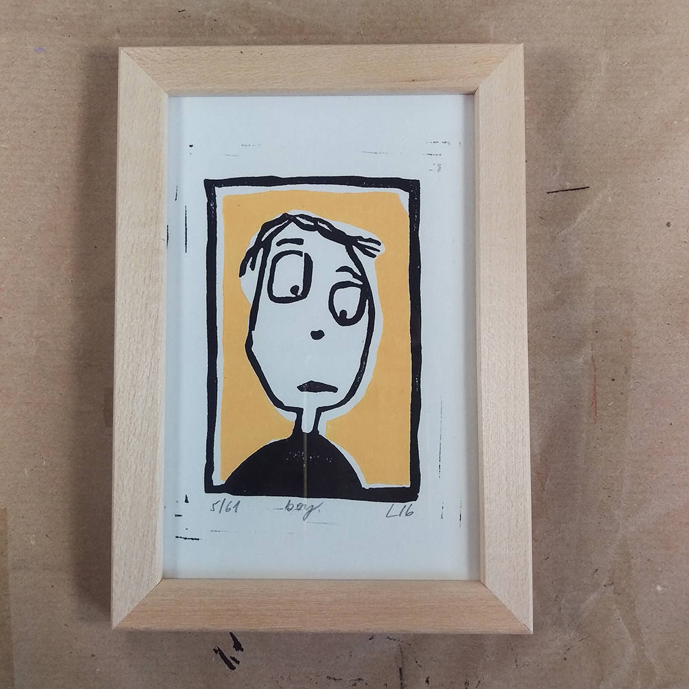 Linocut Print Boy Friend - Etsy